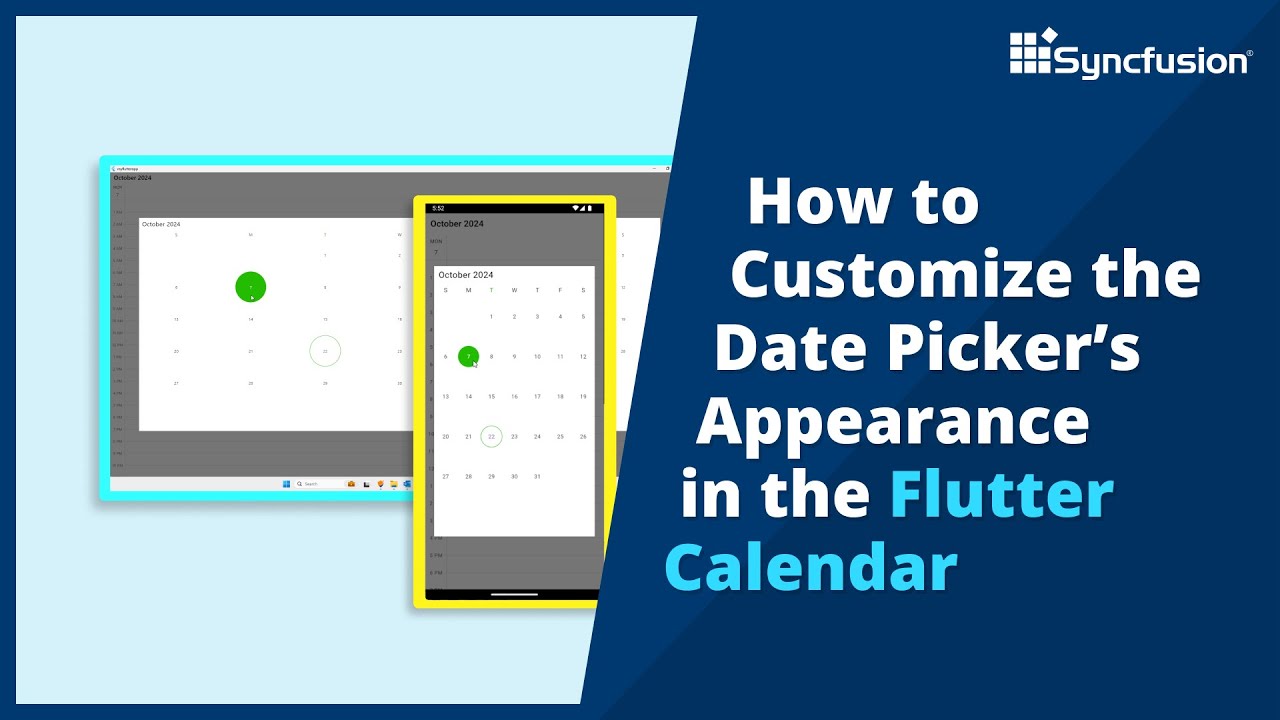 How to Customize the Date Picker's Appearance in the Flutter Calendar