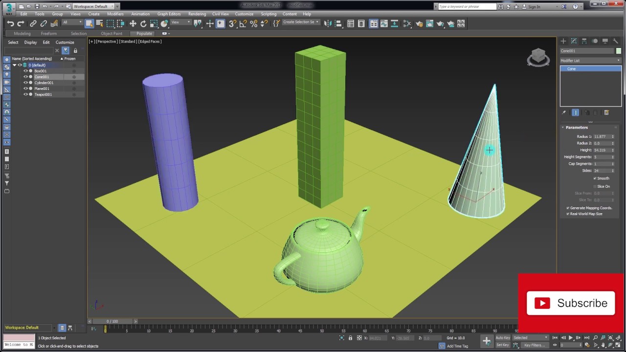 3ds max 2019 #2 Select Object Tool #3dsmax