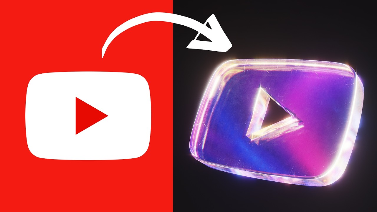 Turn ANY 2D Logo into Iridescent Glass in Blender – For Beginners!