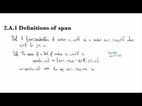 2.A.1 Definition of span