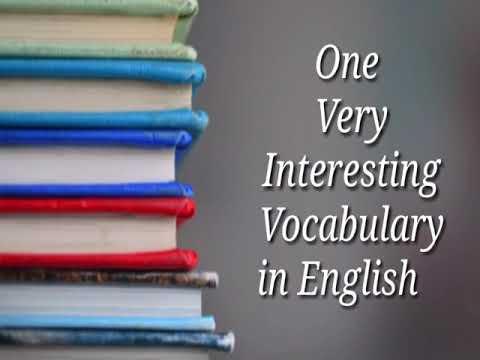 One very interesting vocabulary with meaning sentence and picture in English