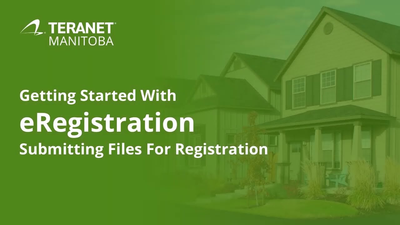 Getting Started With eRegistration - Submitting Files For Registration