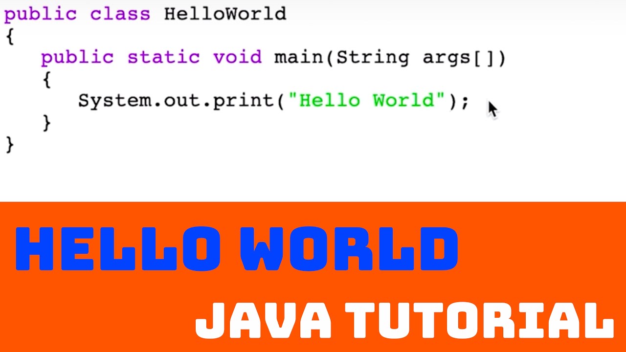 How To Code Your First Hello World Program In Java: Java Tutorial 1