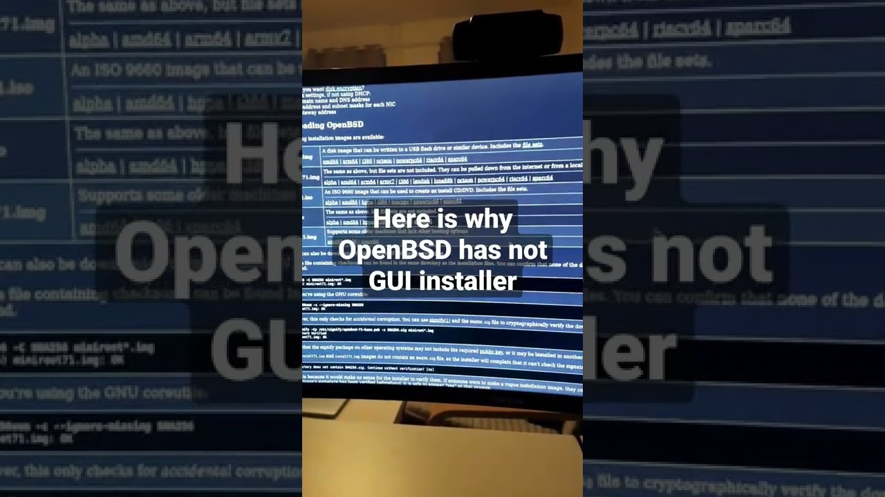 Why OpenBSD has no GUI installer?