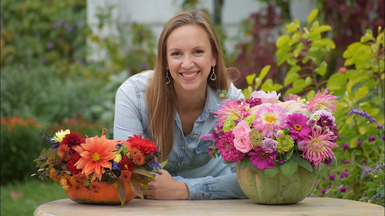 How to Make a Pumpkin Flower Arrangement // Northlawn Flower Farm