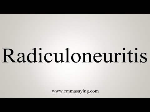 How To Say Radiculoneuritis