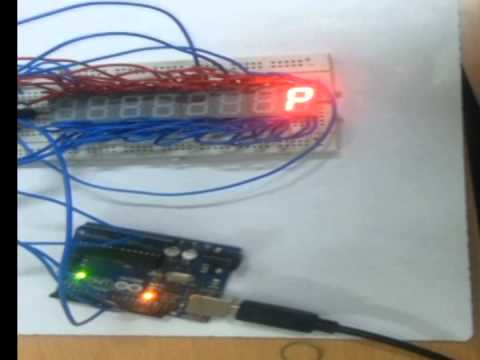 scrolling messages on 7-segments using Arduino | anil durgam