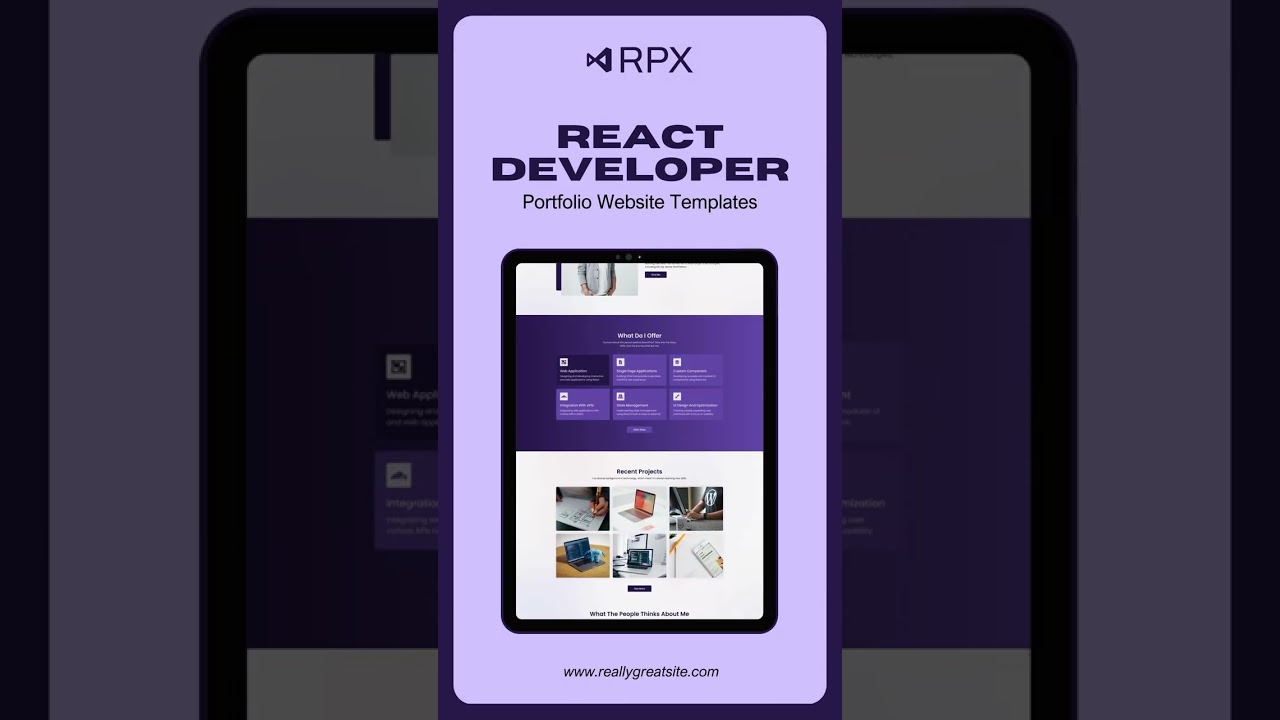 React Developer Portfolio Website Templates by ReactProx | DesignToCodes #websitetemplate