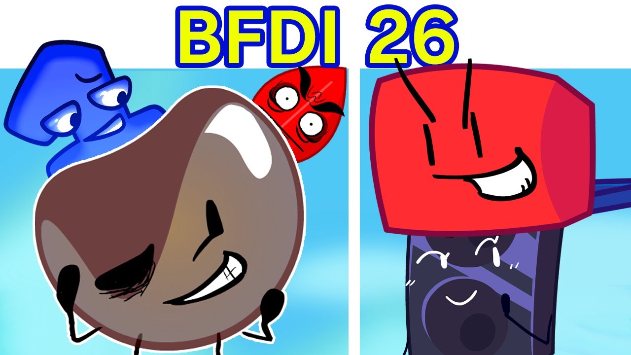 FNF VS BFDI 26 + Cutscenes & Lyrics | Battle for Dream Island (Friday Night Funkin' Mod)