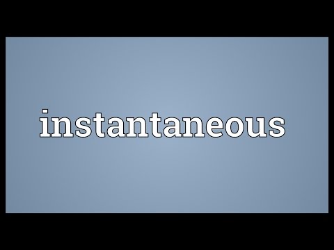 Instantaneous Meaning