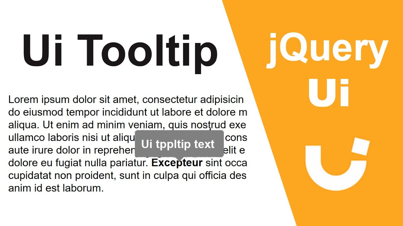 jQuery UI Tooltip | Animated Tooltip using jQuery UI