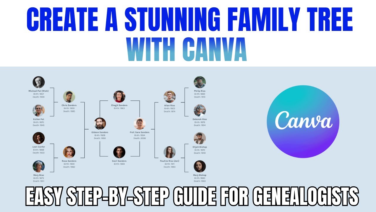 Create a Stunning Family Tree with Canva | Easy Step-by-Step Guide for Genealogists