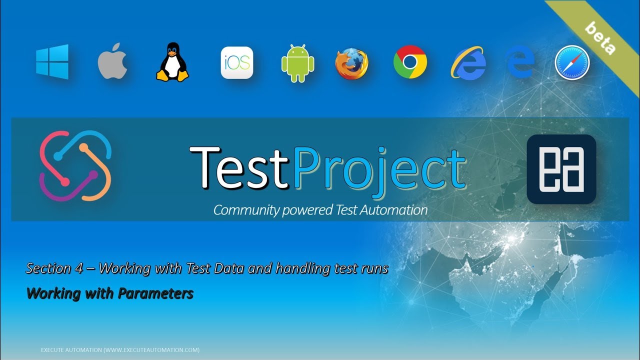 Data Driven Testing using TestProject for mobile automation