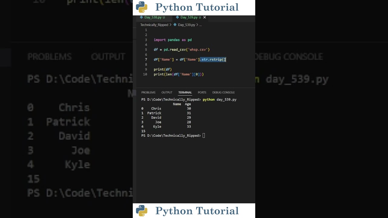 Remove Trailing Whitespace In Pandas | Python Tutorial