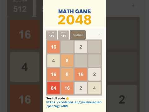 Math 2048 Game #javascript #css #html #coding #tutorial