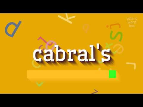 How to say "cabral's"! (High Quality Voices)