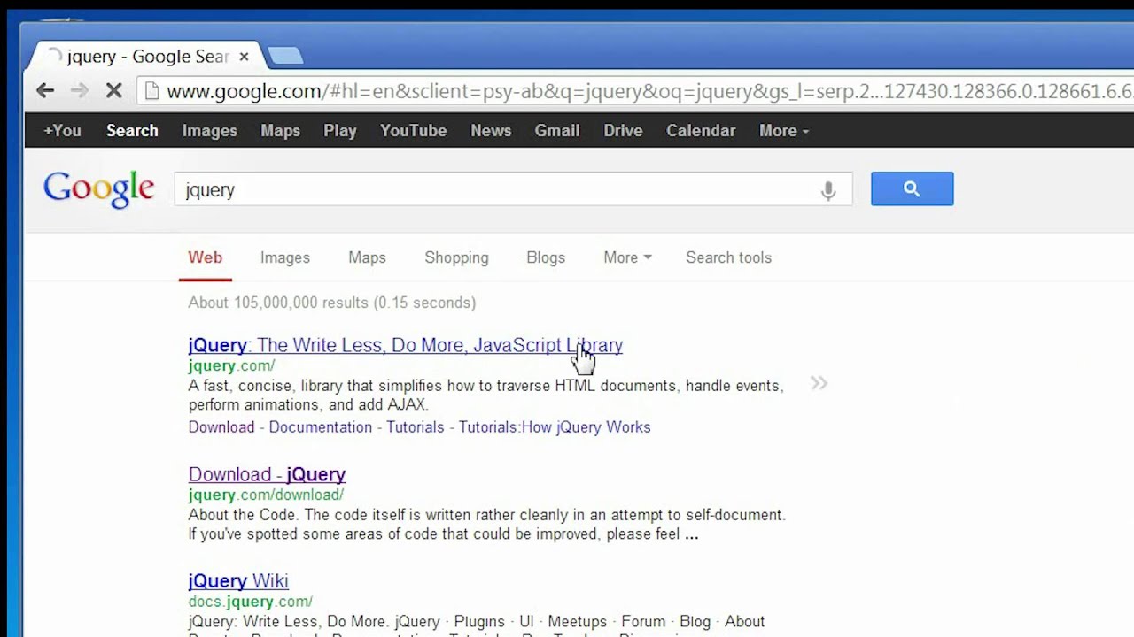 How to quickly install jQuery on a web page