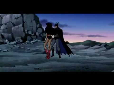 Batman and Wonder Woman Kiss from a Rose Seal