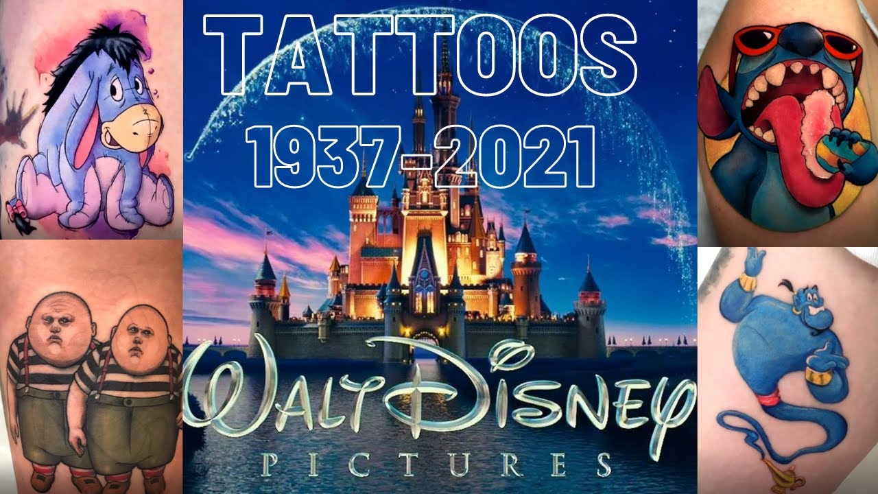 The Evolution Of Disney Masterpieces in Tattoos (1937-2021)