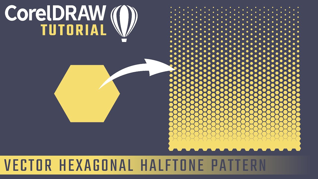 Vector Hexagonal Halftone Pattern Tutorial in CorelDraw | CorelDraw Tutorial | CorelDraw Tips
