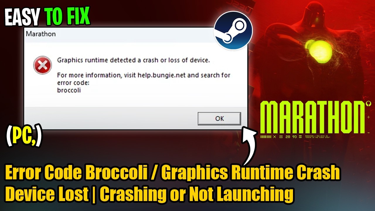 Fix Marathon Error Code Broccoli / Graphics Runtime Crash / Device Lost | Crashing or Not Launching