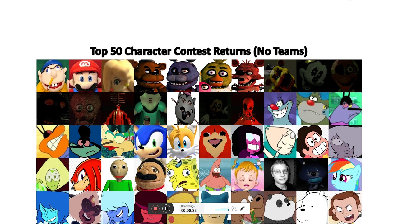Top 50 Character Contest (Returns) #1 (Closed)