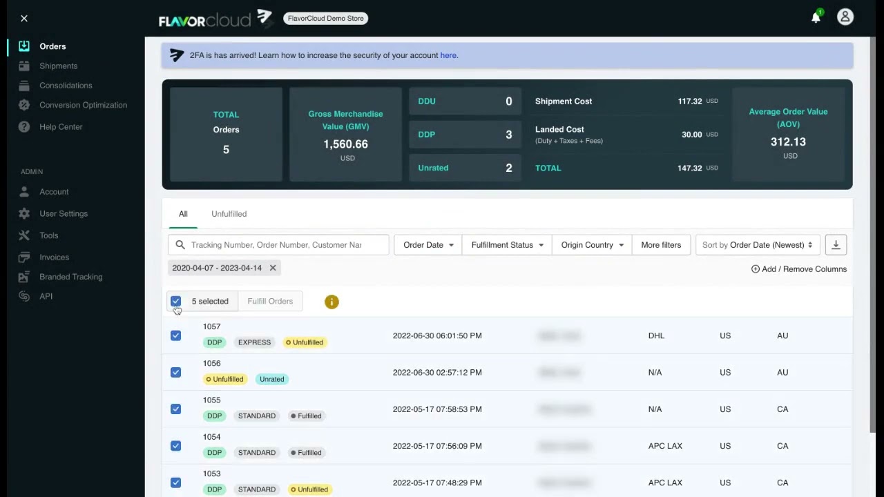 How to Fulfill an Order on FlavorCloud UI