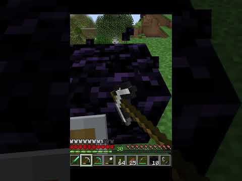 Using a iron pickaxe for mining Obsidian #stupid #minecraft #gaming #minecraftvideos