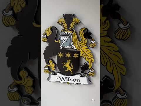 Wilson Coat Of Arms Surname Wall Art Kiss Cut Family Emblem Crest Plaque
