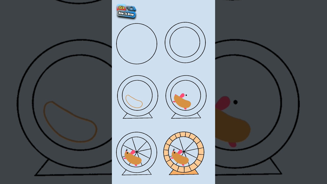 Hamster On The Wheels #easystepbystep #easydrawing #beginners