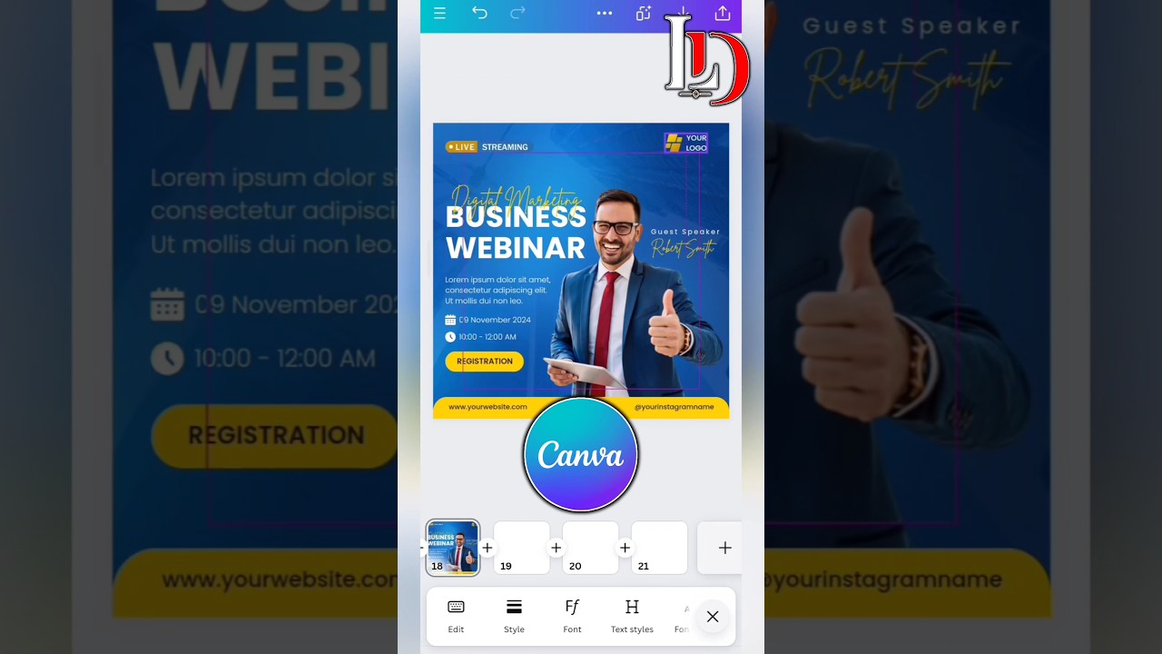 Business Webinar Poster Design In Canva ✅ #posterdesign #canva #canvatutorial