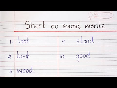 Short oo sound words