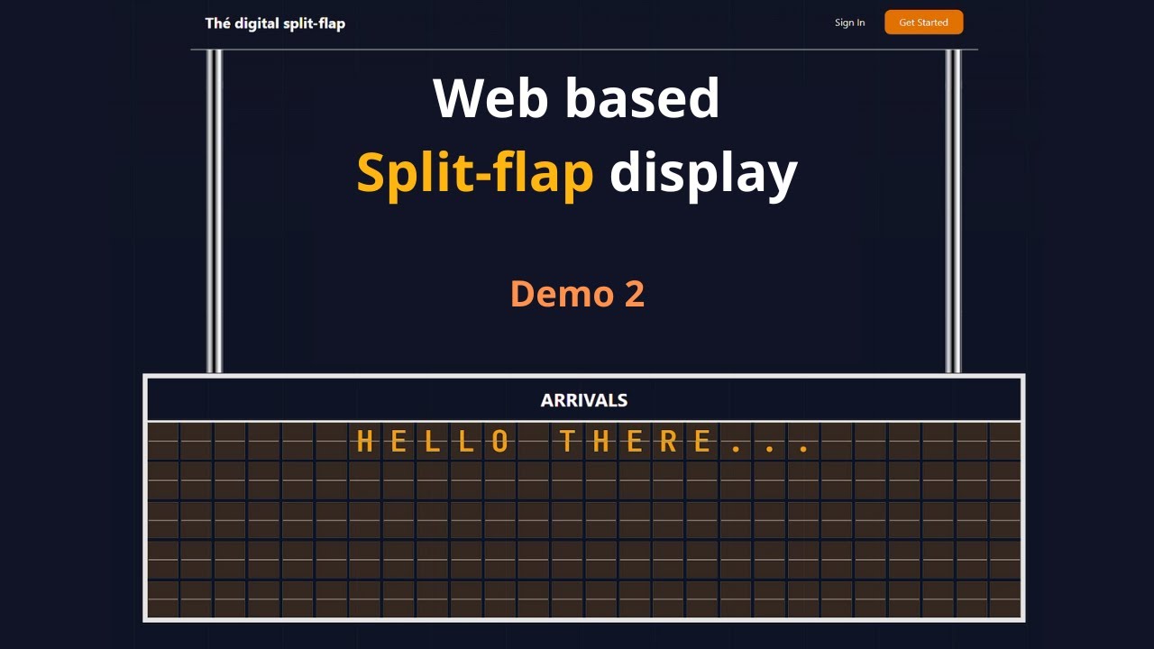 Web-based split-flap display | Demo 2