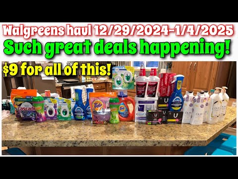 Walgreens couponing haul 12/29-1/4/2025! Such great deals going on! All for $9