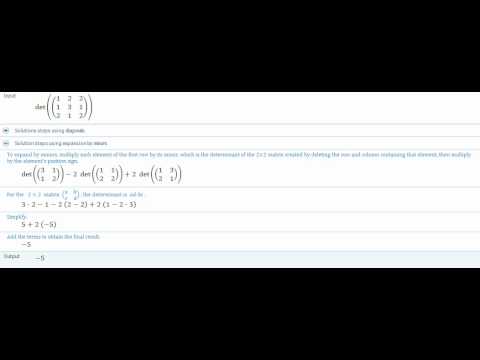 Finding Determinant of a Square Matrix - Matrices Video Lecture - Class 12