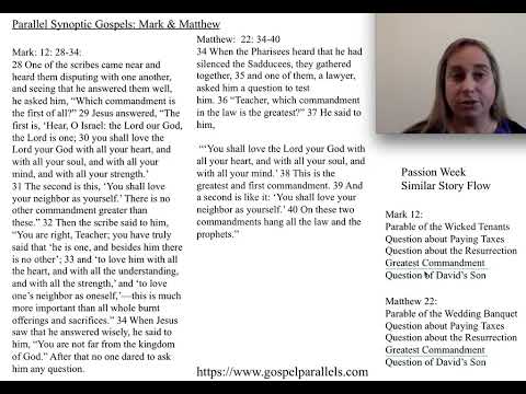 One Parallel Synoptic Gospel Example