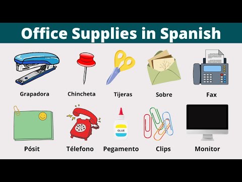 Learn Office Supplies in Spanish | List of useful stationery items in Spanish!