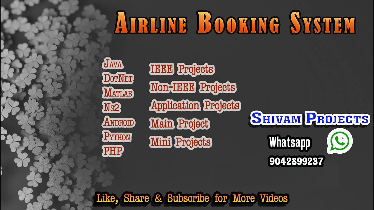 Airline Booking System using php with mysql