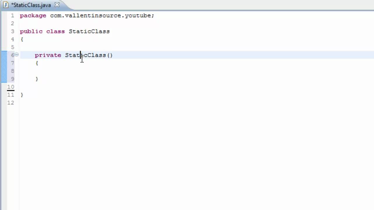 Java Tutorial - Static Class [60 Seconds]