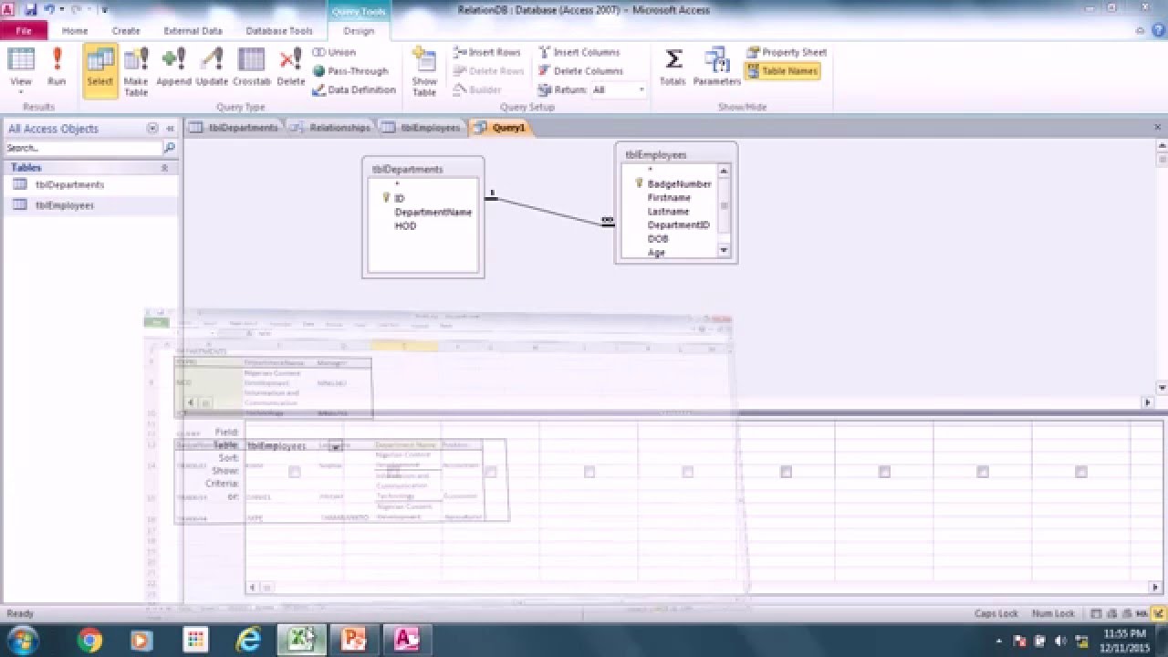 MS Access and SQL RDBMS Part 2   Writing Simple Queries in Access