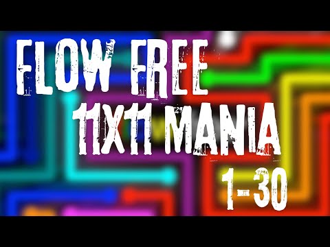 Flow Free Walkthrough - 11x11 Mania - Levels 1-30 | Big Duck Games LLC | HD