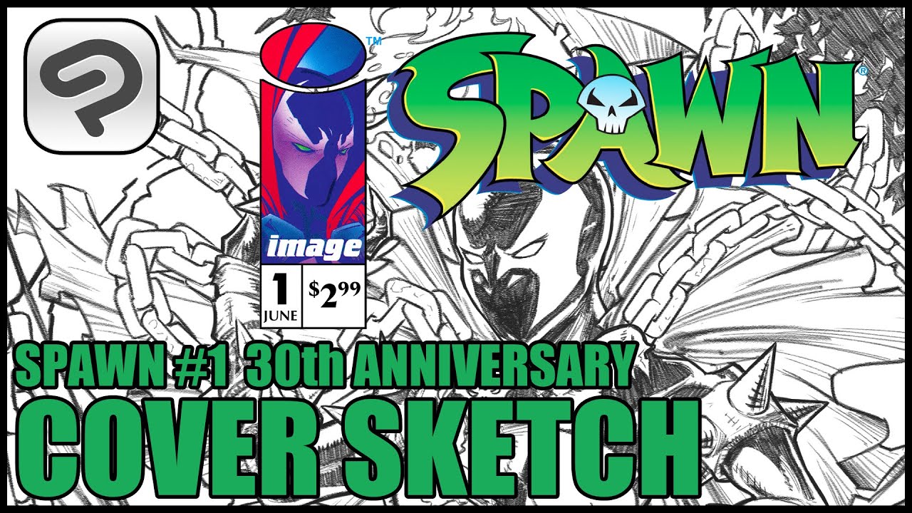 SPAWN #1 30th anniversary Todd McFarlane - Comic Art Pencils Drawing Sketch Cover by Chris Noeth