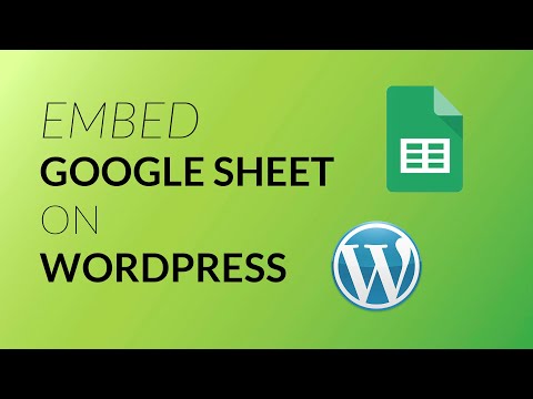 Fastest Way to Embed Google sheet on WordPress Website