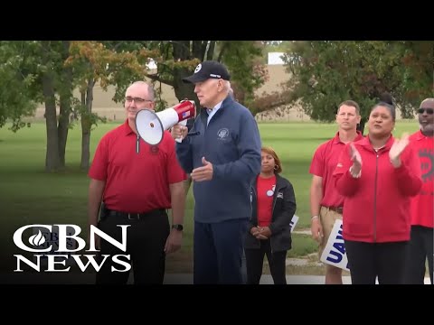 Biden Makes History Joining Striking United Auto Workers on Picket Line