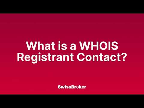 What is the meaning of a WHOIS Registrant Contact? [Audio Explainer]