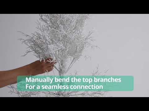 Prelit Christmas Tree Birch Tree with Remote Control (Warm White & Multicolor)