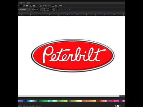 Peterbilt logo | Coreldraw | Drawing #shorts