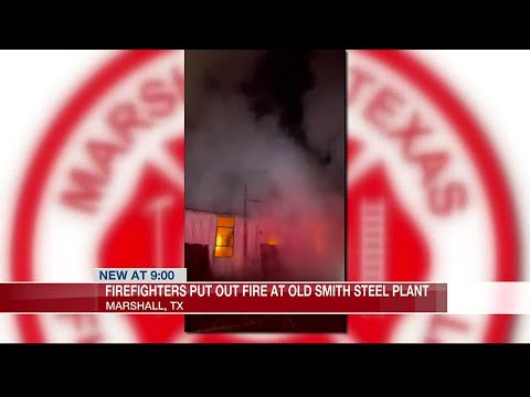 Firefighters combat flames at old Smith Steel plant