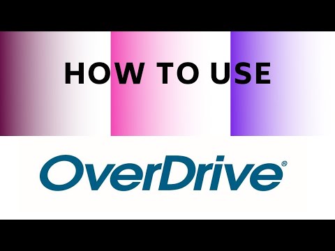How to use Overdrive to read eBooks and listen to eAudiobooks on a computer