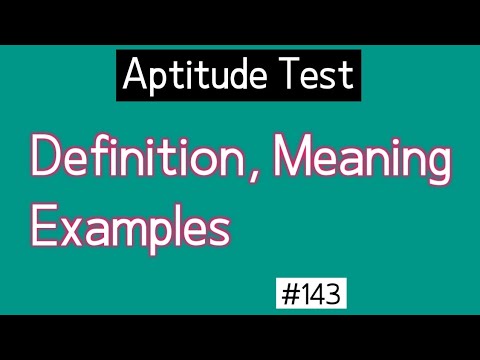 Definition of aptitude test | Examples of aptitude test | Aptitude test in urdu/hindi